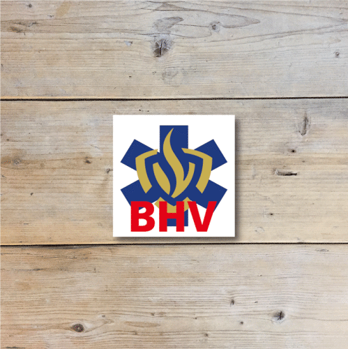 Sticker: BHV HS (vierkant) | 33 358 HS