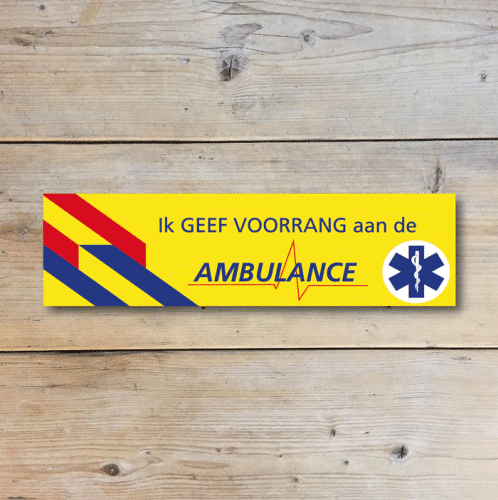 Sticker: Voorrang AMBU BiZa